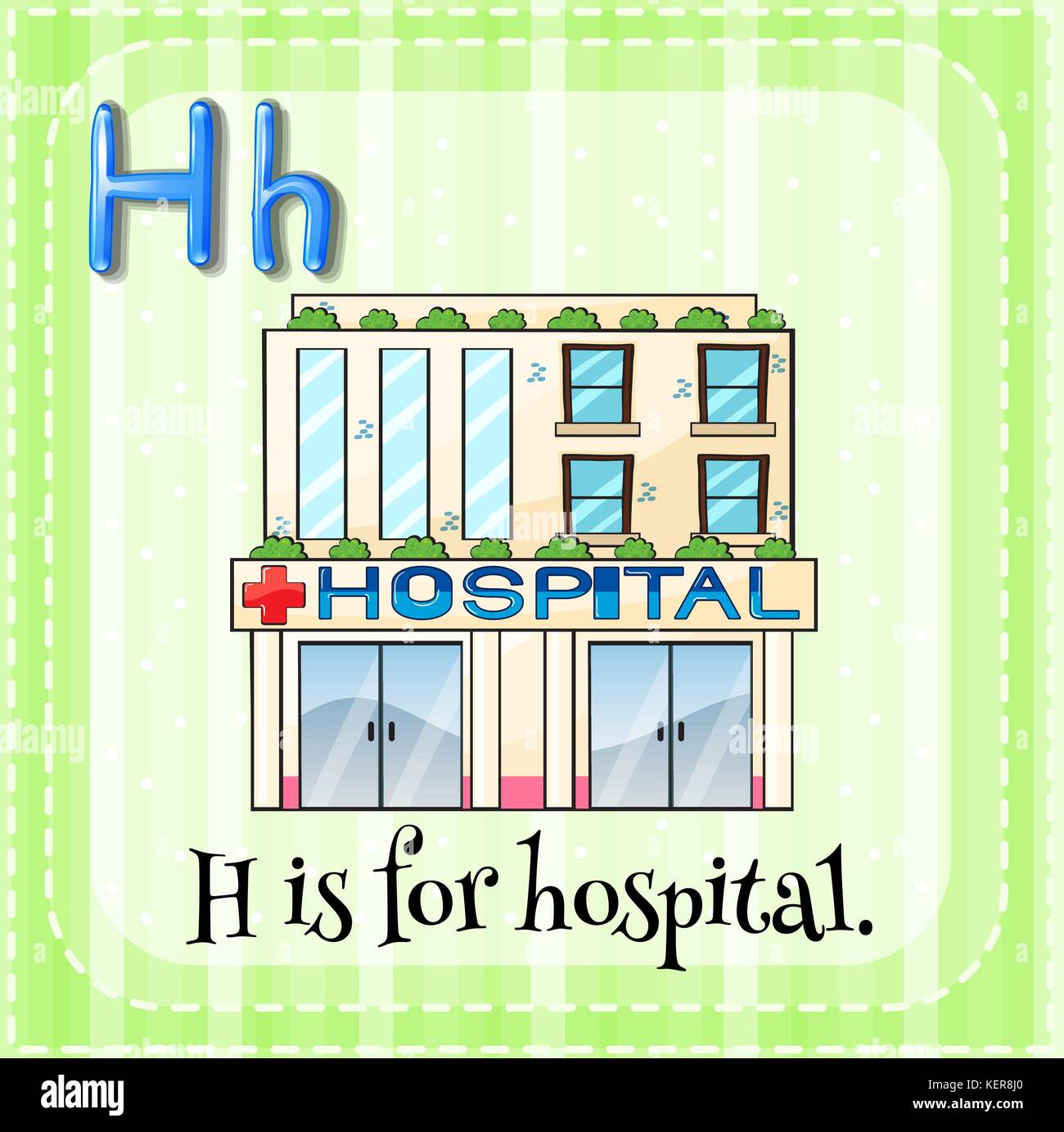Illustration of an alphabet H is for hospital Stock Vector Image & Art ...