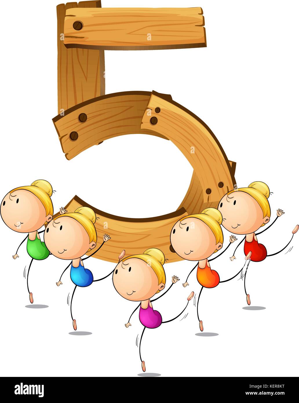 Illustration of a flashcard number five Stock Vector Image & Art - Alamy