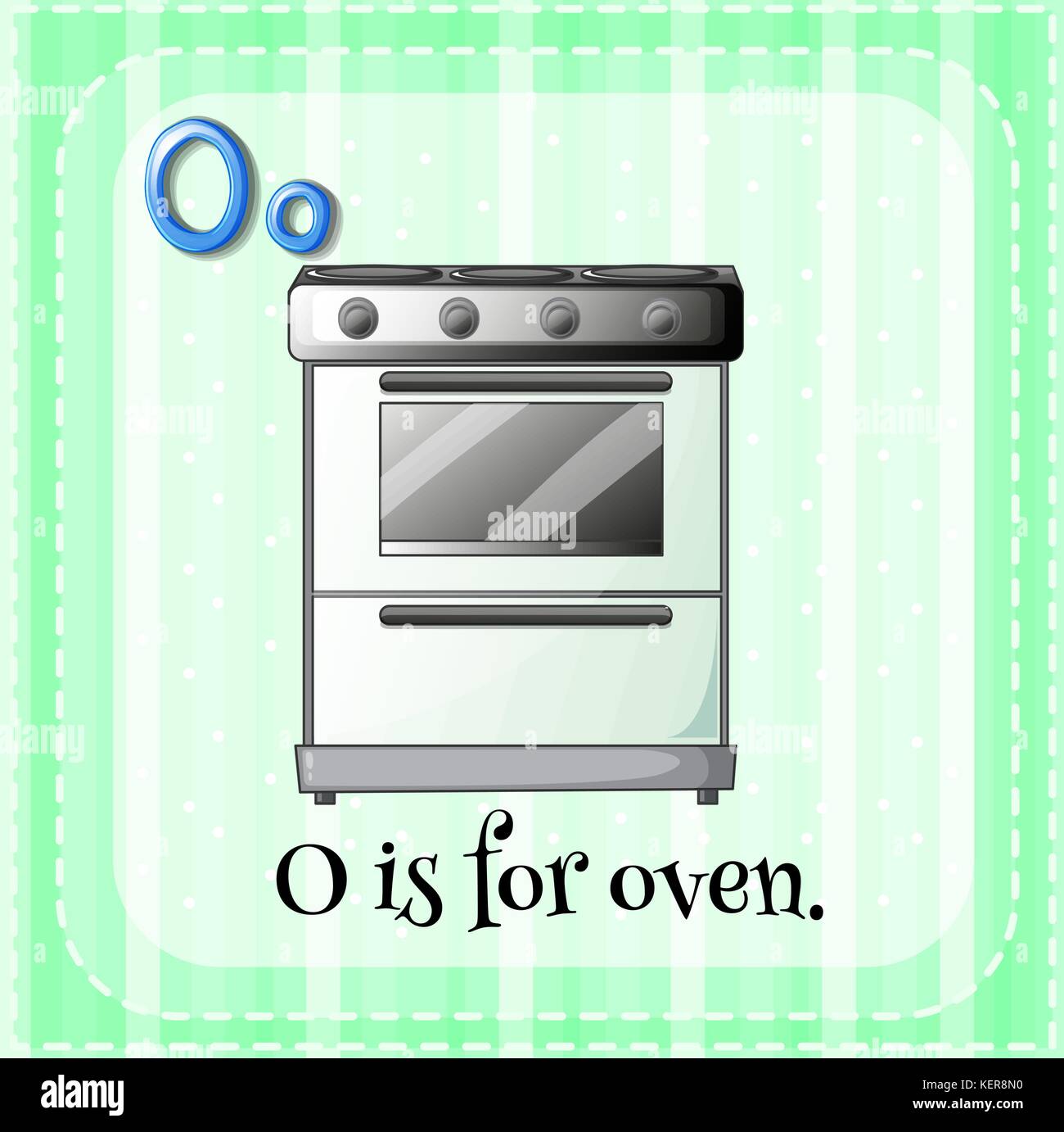 Illustration of an alphabet o is for oven Stock Vector Image & Art - Alamy