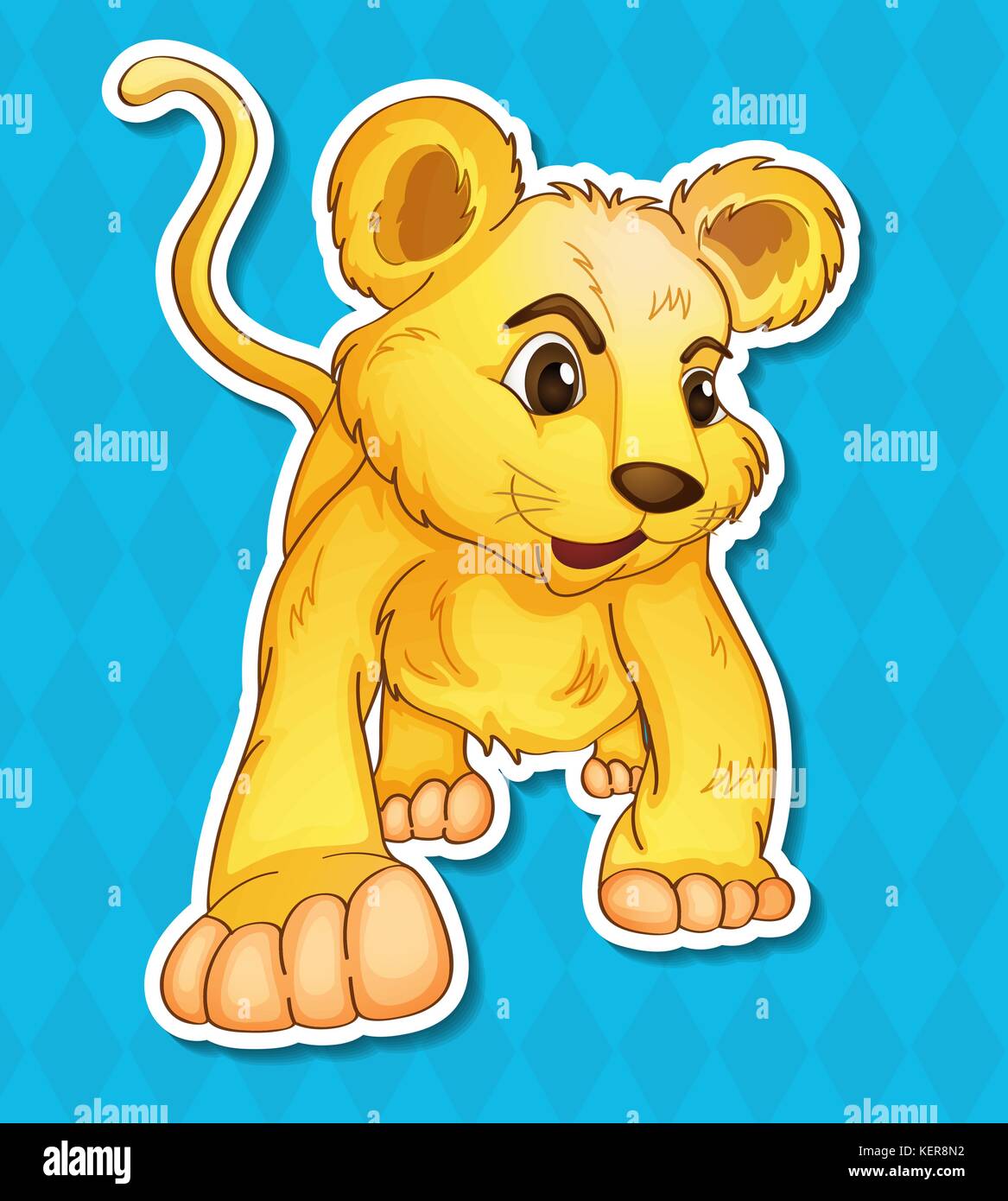 Cub of a lion Stock Vector Images - Alamy