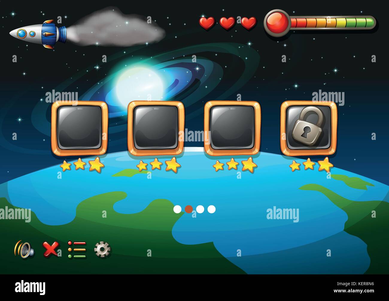 A video game showing the outerspace Stock Vector Image & Art - Alamy