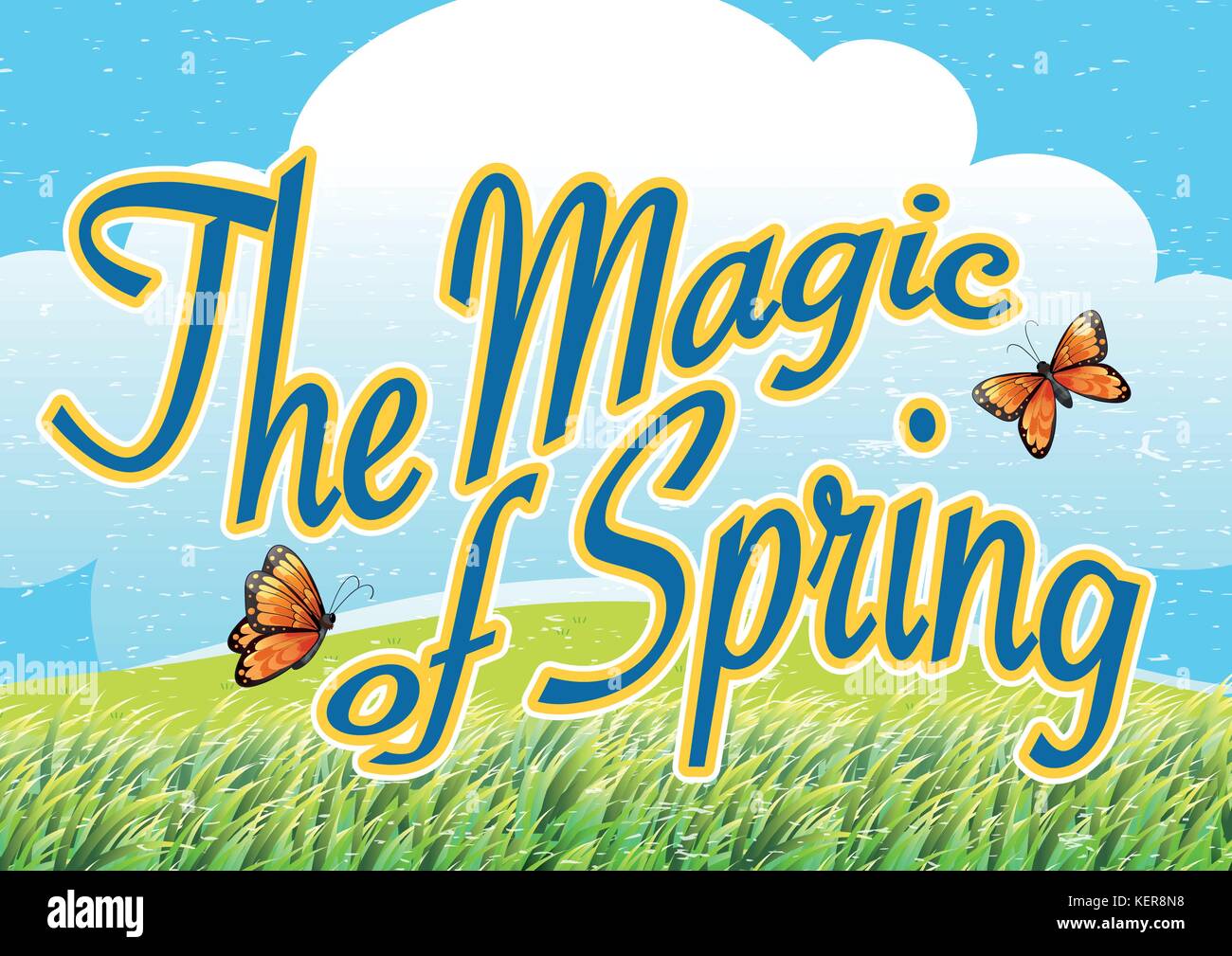 The magic of spring template Stock Vector Image & Art - Alamy