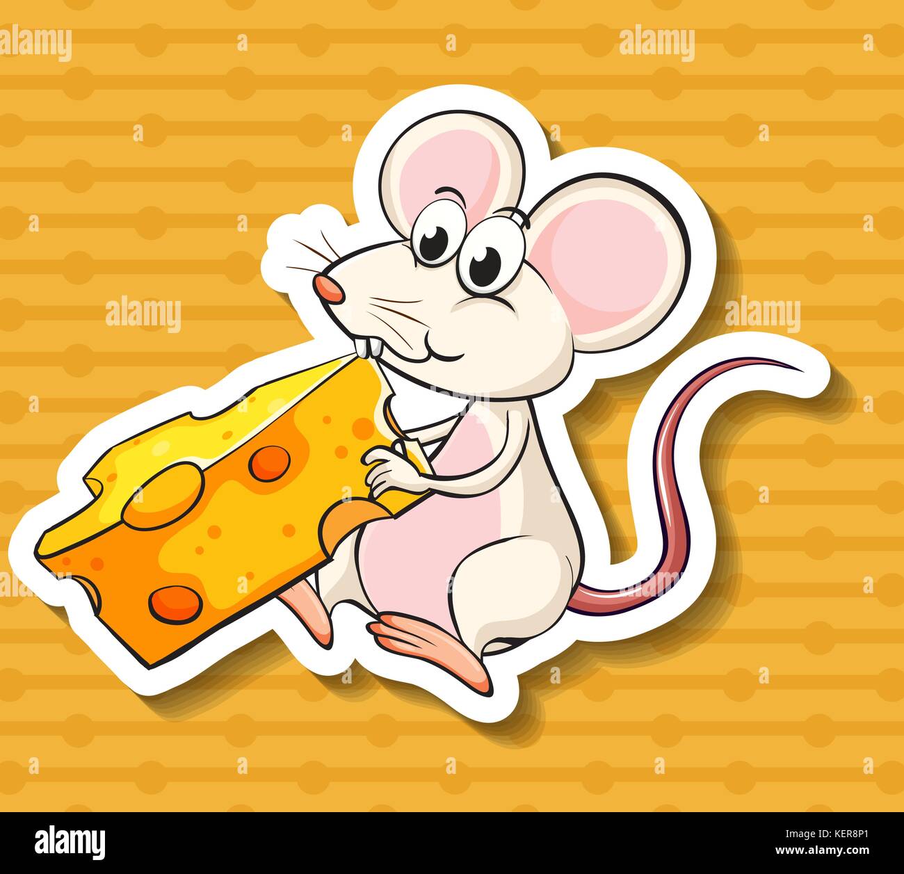 Illustration of a mouse and cheese Stock Vector Image & Art - Alamy