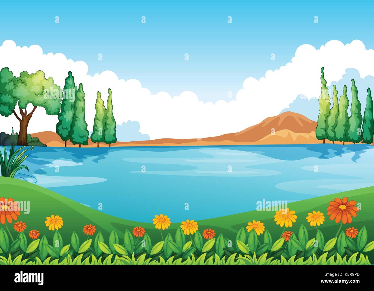 Illustration of a beautiful pic of nature Stock Vector Image & Art - Alamy
