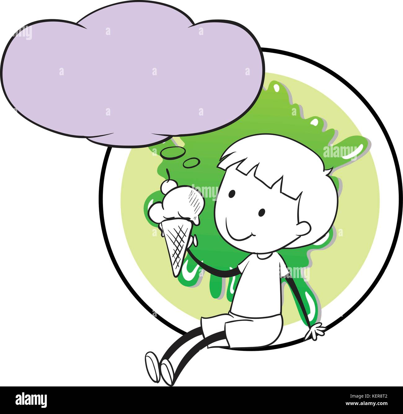 Fat person thinking Stock Vector Images - Alamy