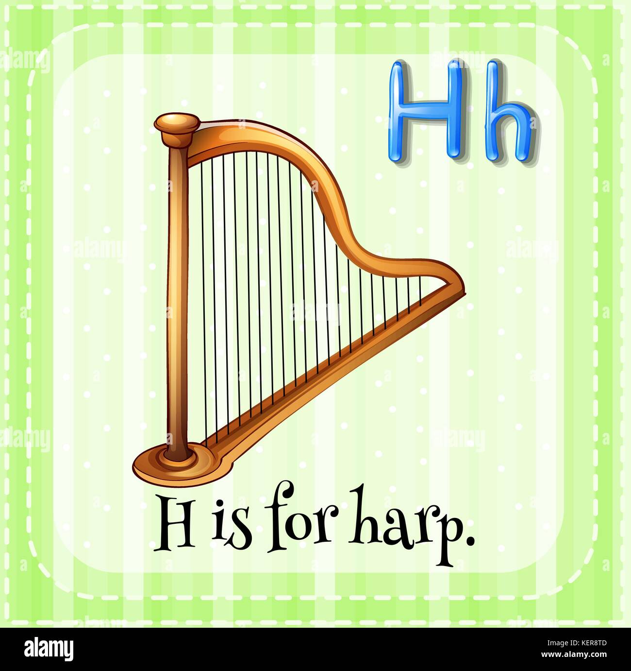 A letter H for harp Stock Vector Image & Art - Alamy
