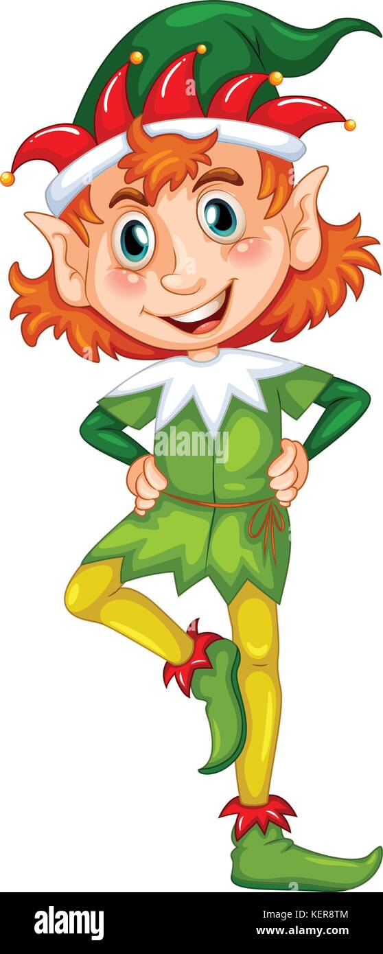 Illustration of a single elf standing Stock Vector Image & Art - Alamy