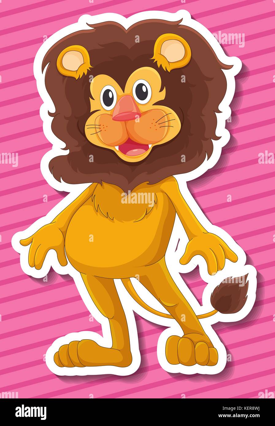 Illustration of a close up lion Stock Vector Image & Art - Alamy