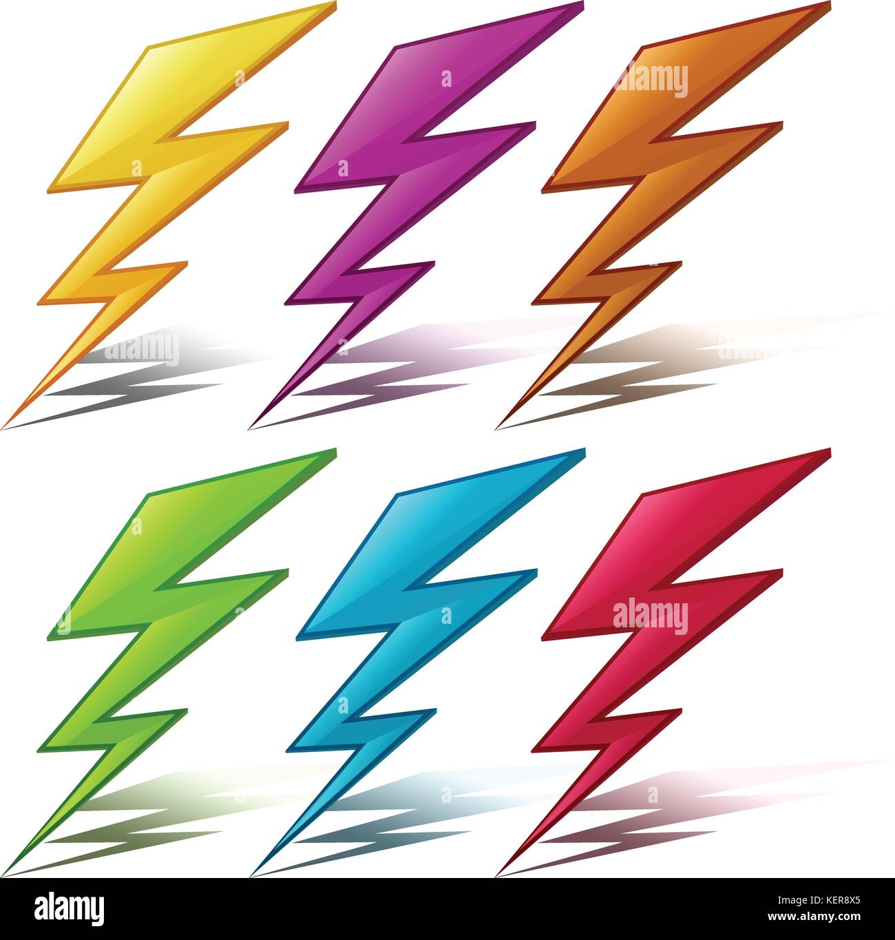 Illustration of many color lightening Stock Vector Image & Art - Alamy