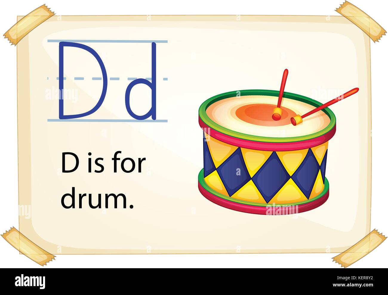 D is for drum Stock Vector Images - Alamy