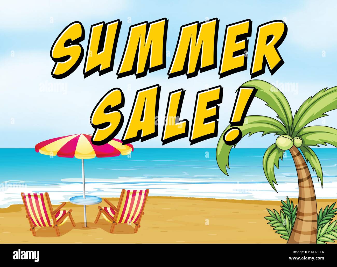 Poster of a Summer Sale Stock Vector Image & Art - Alamy