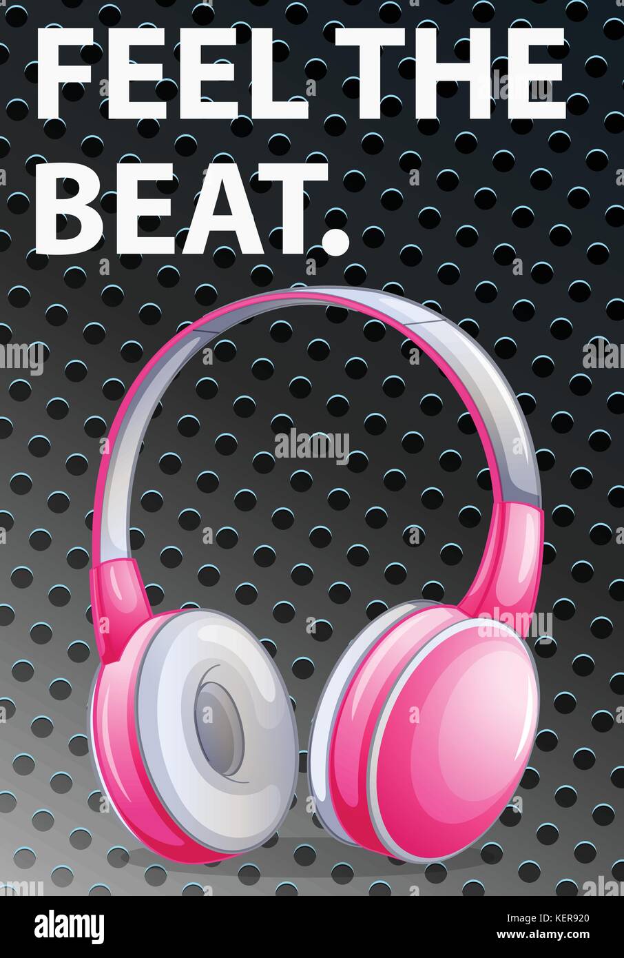 Illustration of a poster with headset Stock Vector Image & Art - Alamy