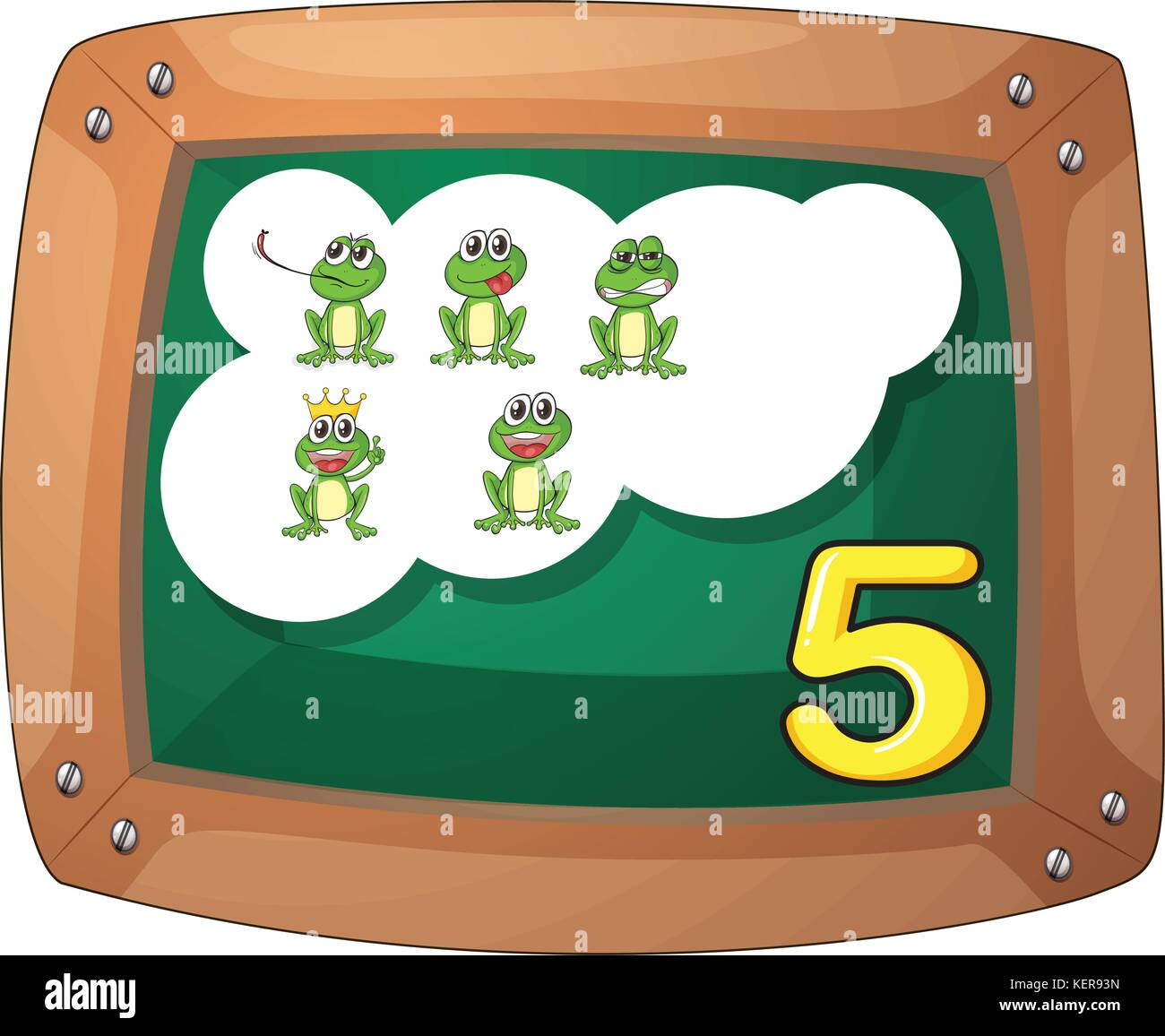 Five frogs Stock Vector Images - Alamy