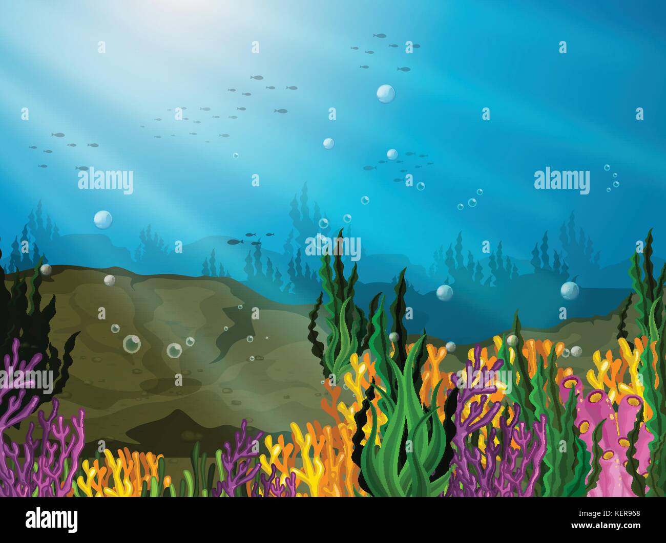 Clear underwater view Stock Vector Images - Alamy