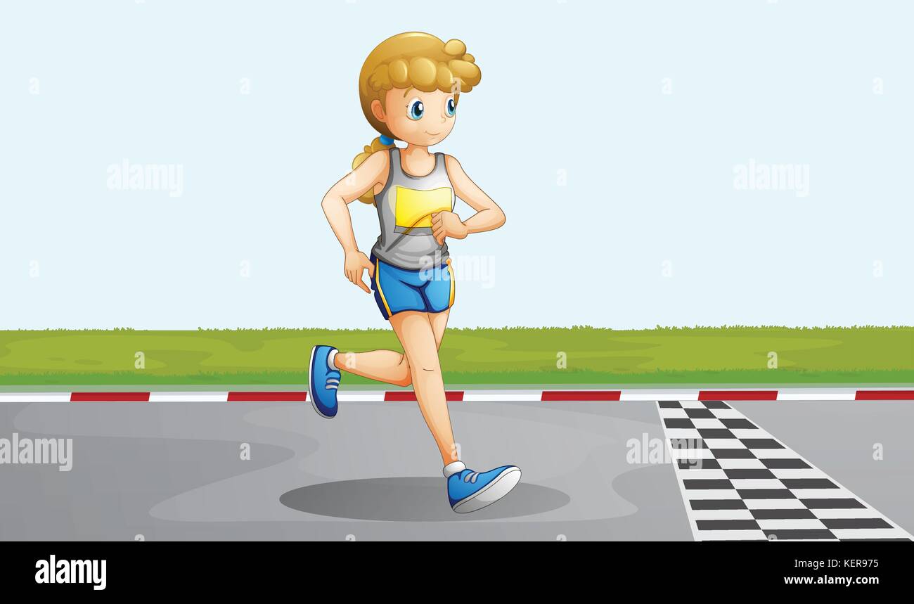Illustration of a female racer Stock Vector Image & Art - Alamy