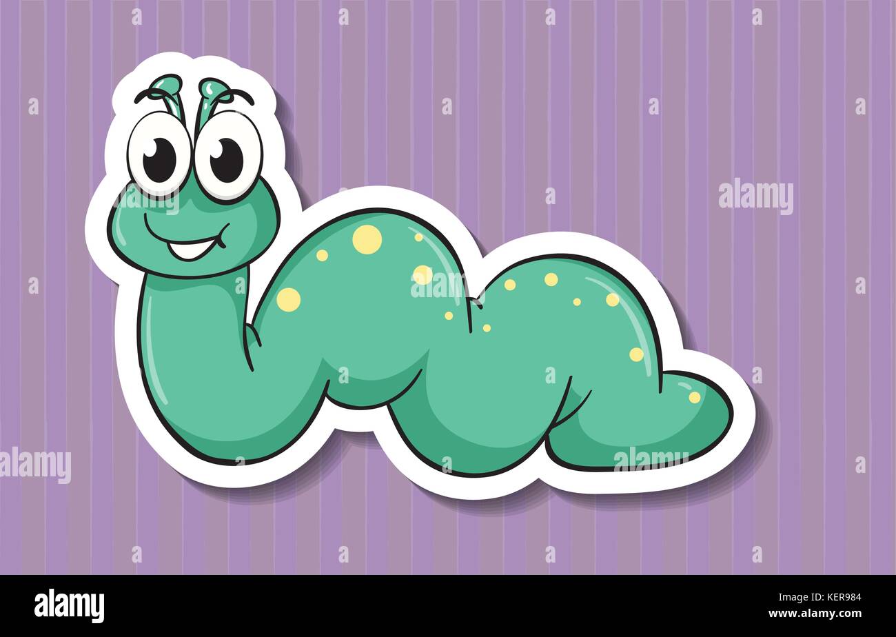 Illustration of a worm with background Stock Vector Image & Art - Alamy
