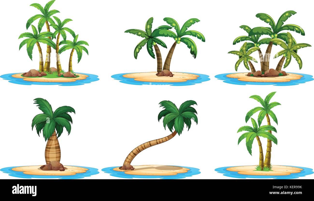 Illustration of a set of many islands Stock Vector Image & Art - Alamy