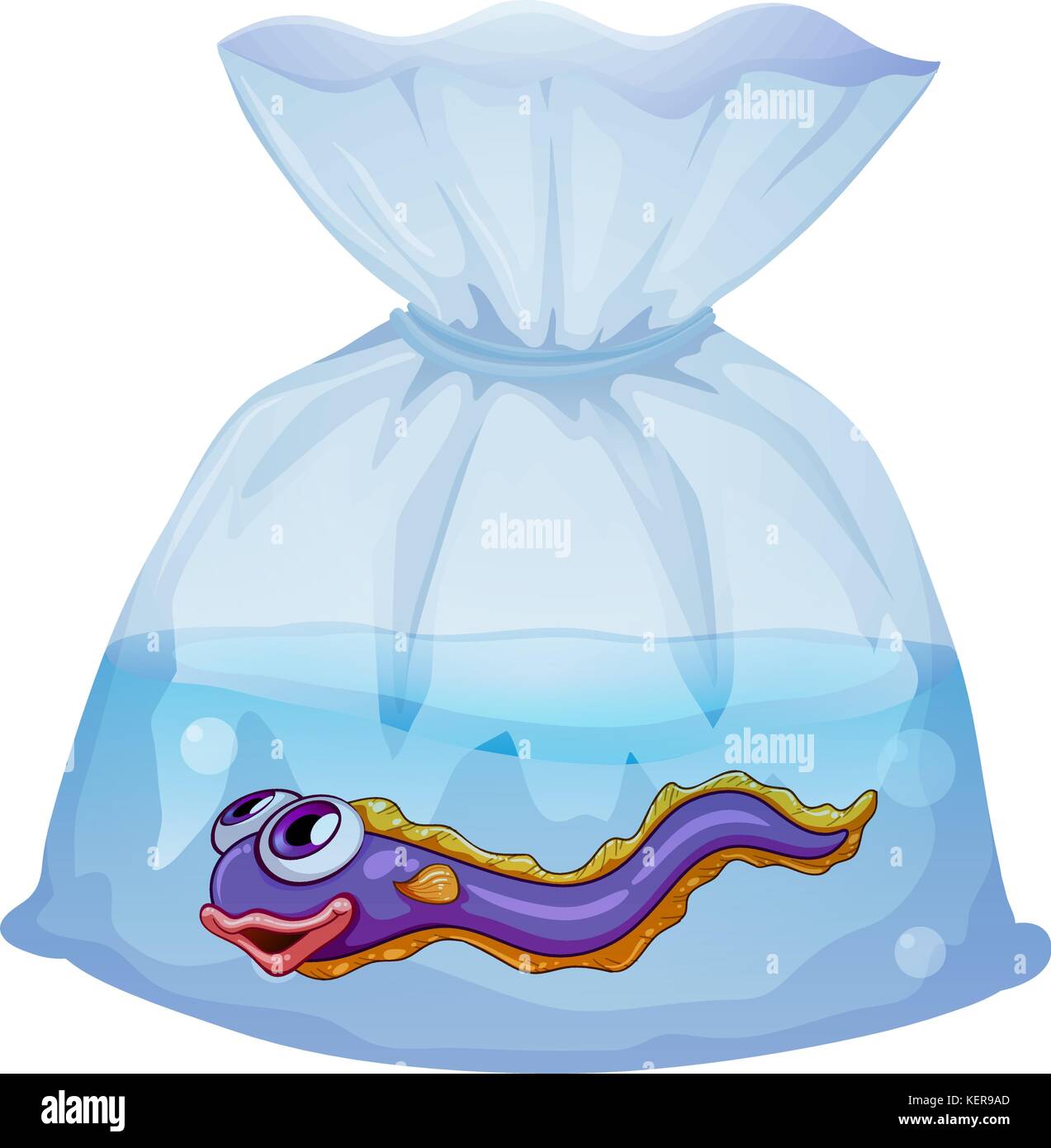 Eel cartoon illustration Stock Vector Images - Alamy