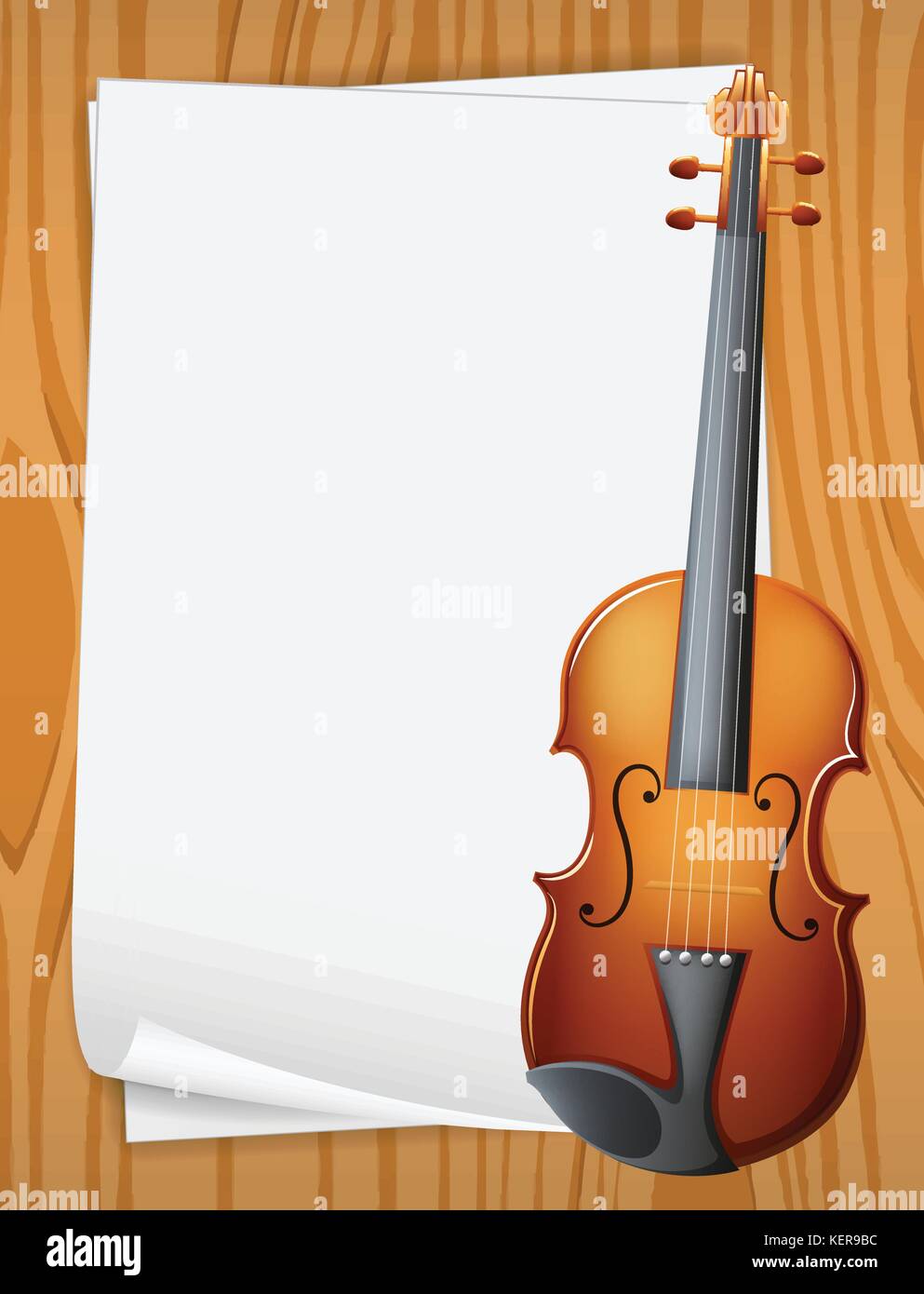 Illustration of a banner with violin Stock Vector Image & Art - Alamy