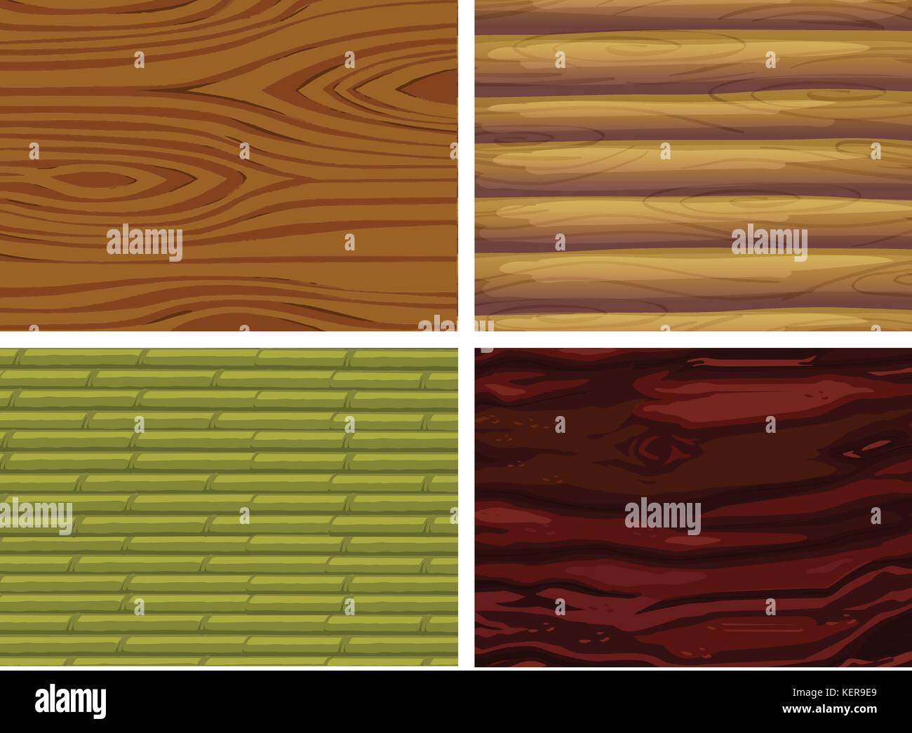 Illustration of four different wood texture Stock Vector Image & Art ...