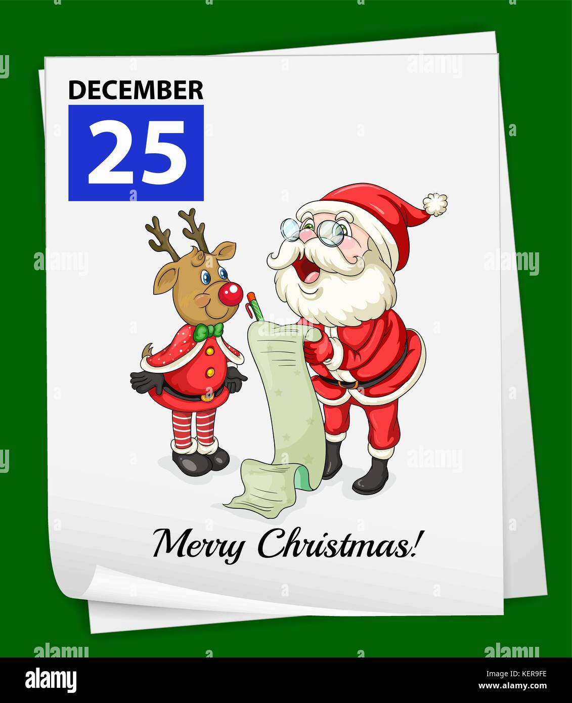 Illustration of a calender and a christmas day Stock Vector Image & Art ...