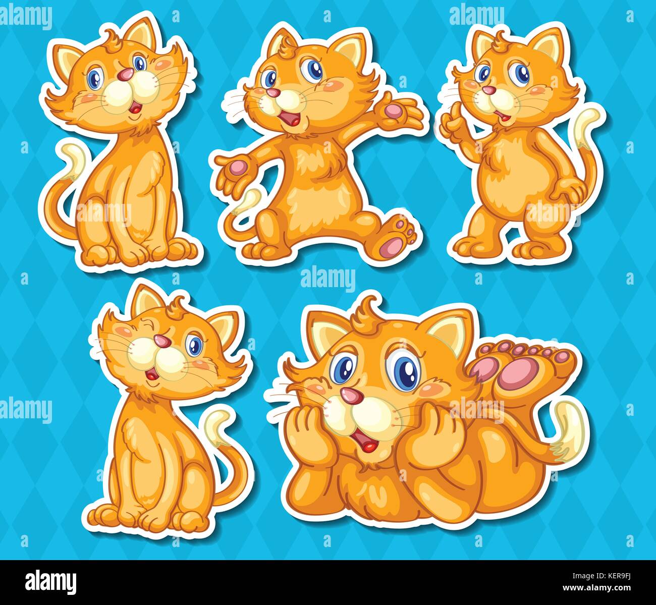 Illustration of many cats with background Stock Vector Image & Art - Alamy