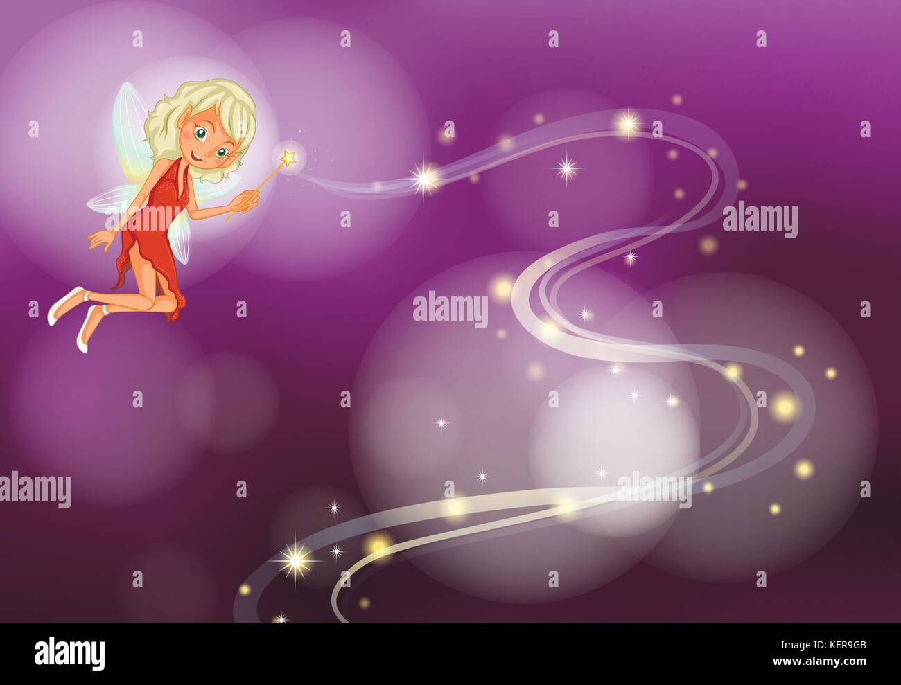 illustration of a fairy with background Stock Vector Image & Art - Alamy