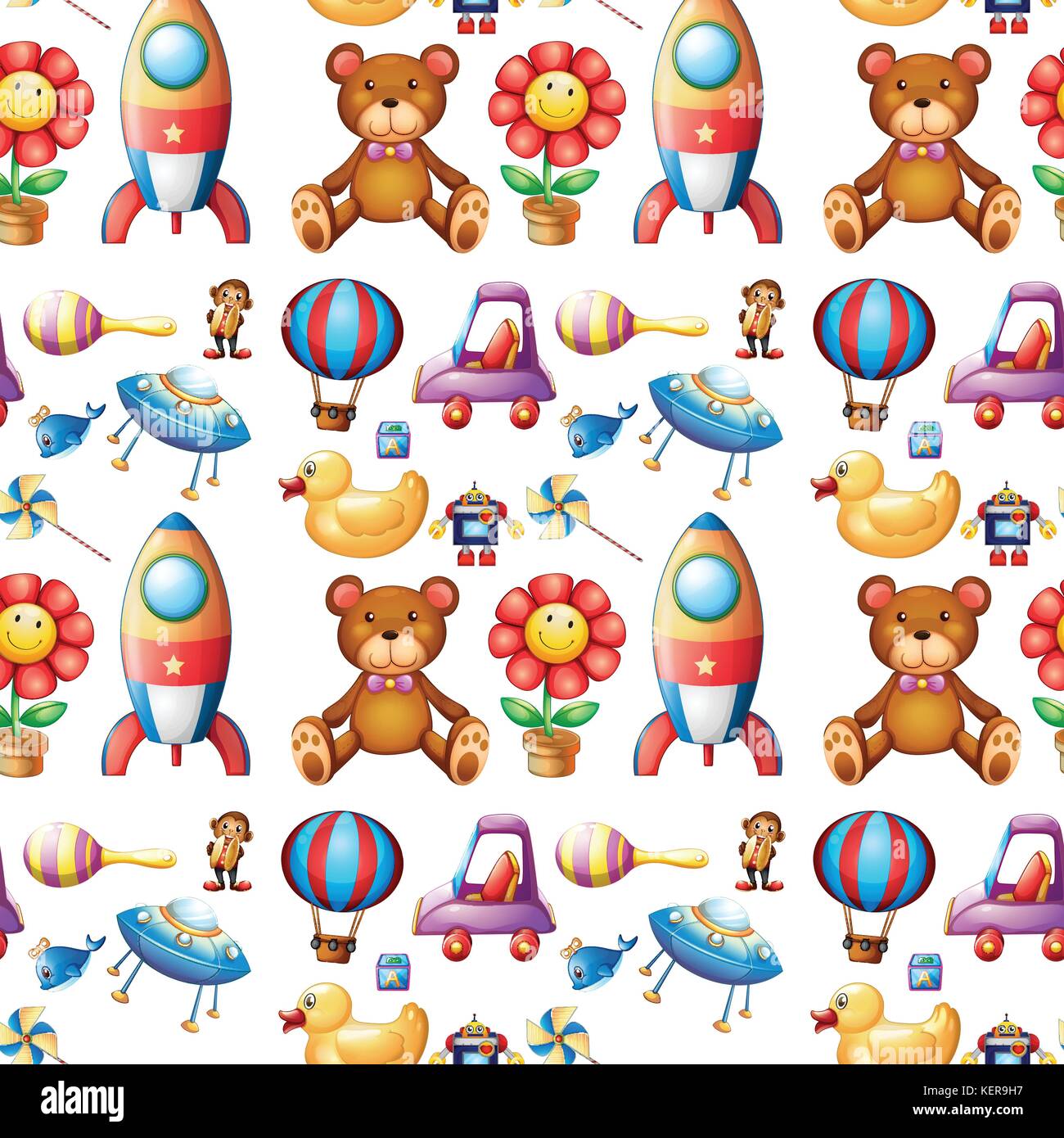 Illustration of different toys Stock Vector Image & Art - Alamy