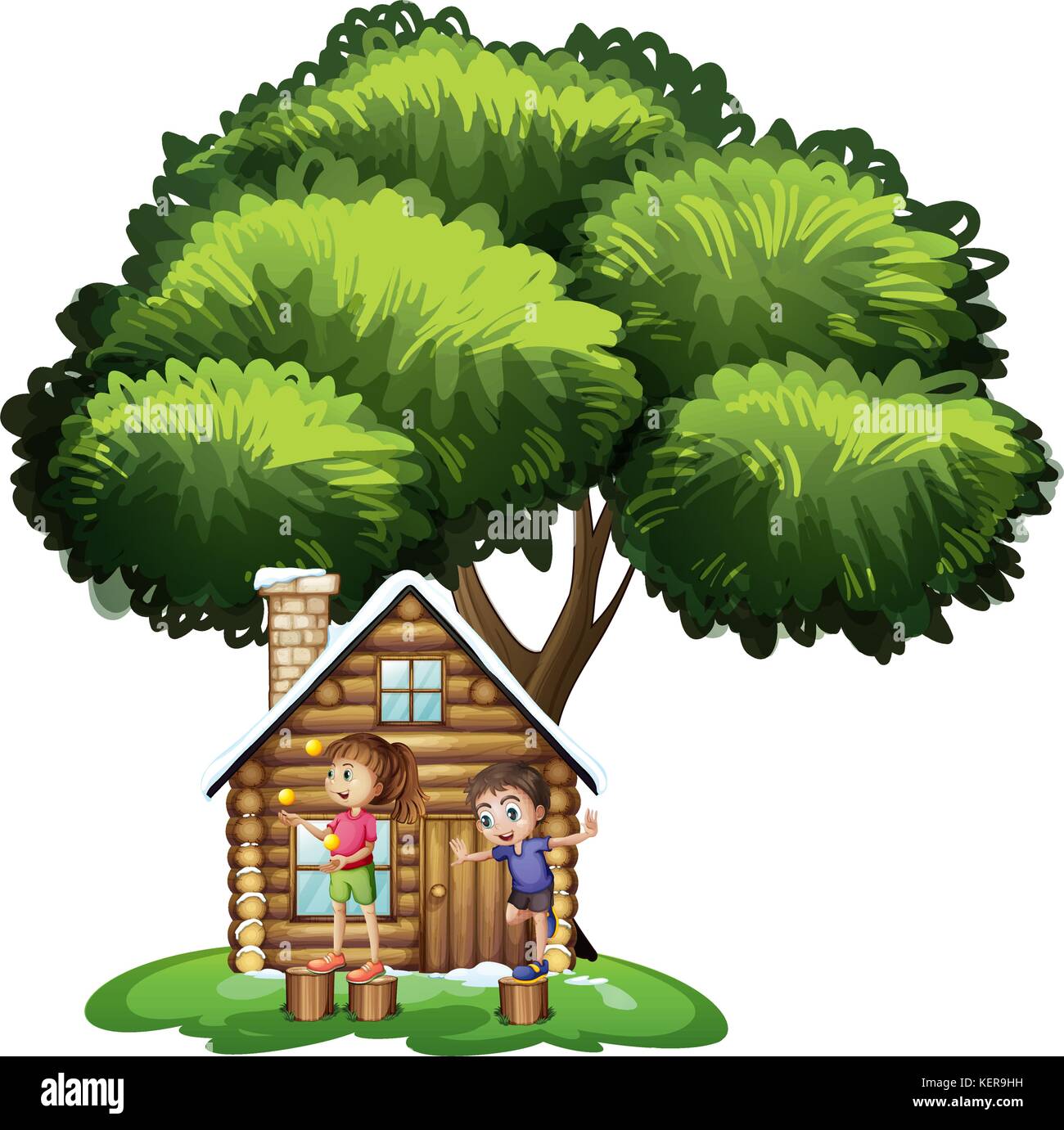 Behind The Tree Clipart