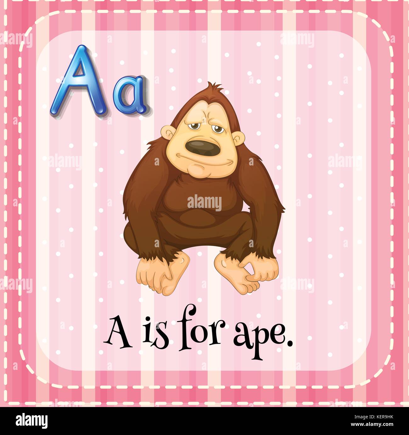 Flashcard of an alphabet A Stock Vector Image & Art - Alamy