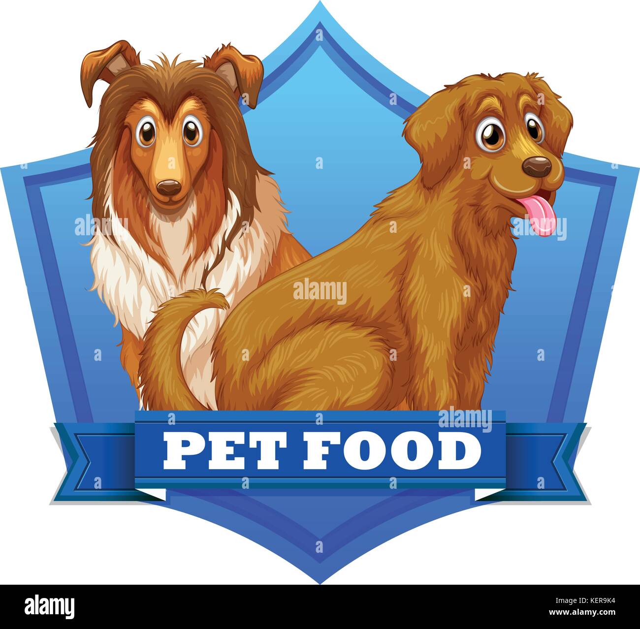 Pet food dogs on label or sticker Stock Vector Image & Art - Alamy