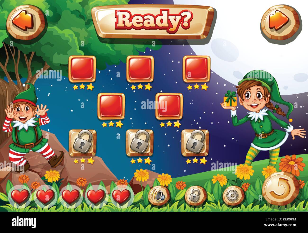 A videogame with elves Stock Vector Image & Art - Alamy
