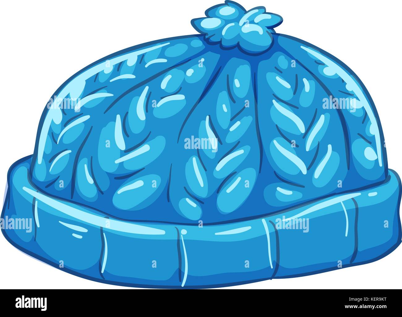 Illustration of a blue bonnet on a white background Stock Vector Image ...