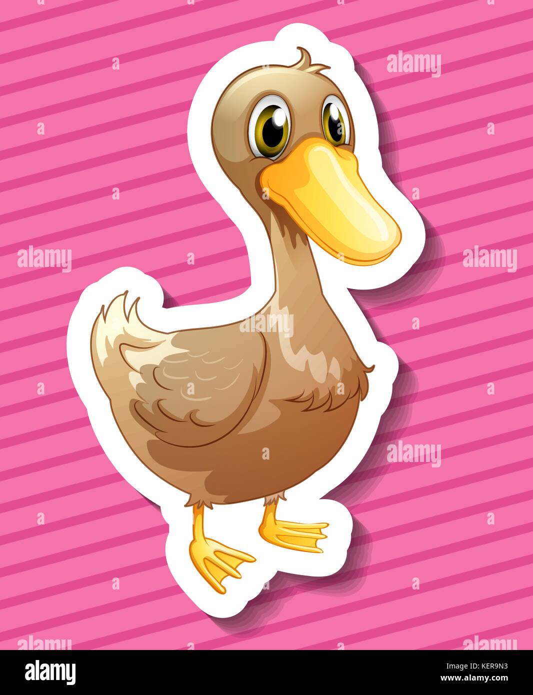 Illustration of a duck with background Stock Vector Image & Art - Alamy
