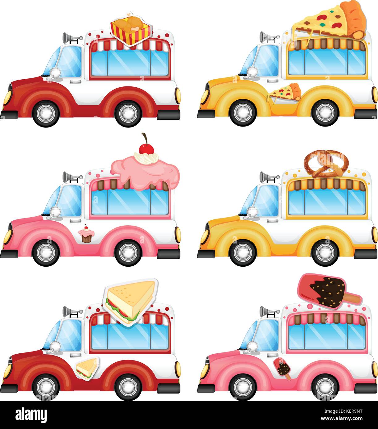 Van selling snacks Stock Vector Images - Alamy