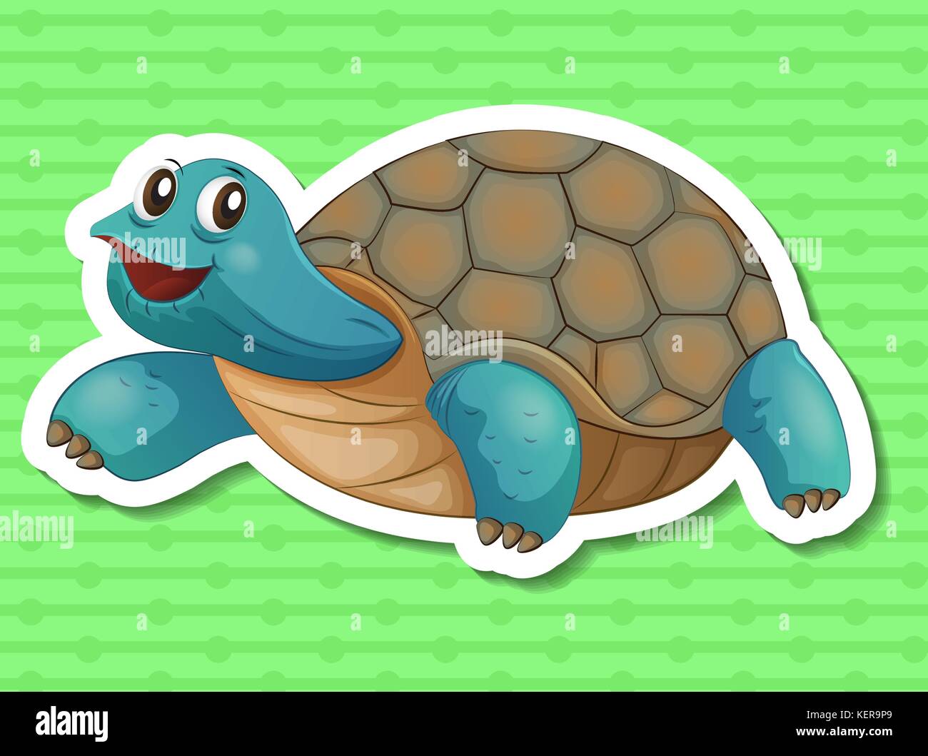 Vector illustration cartoon old turtle hi-res stock photography and ...