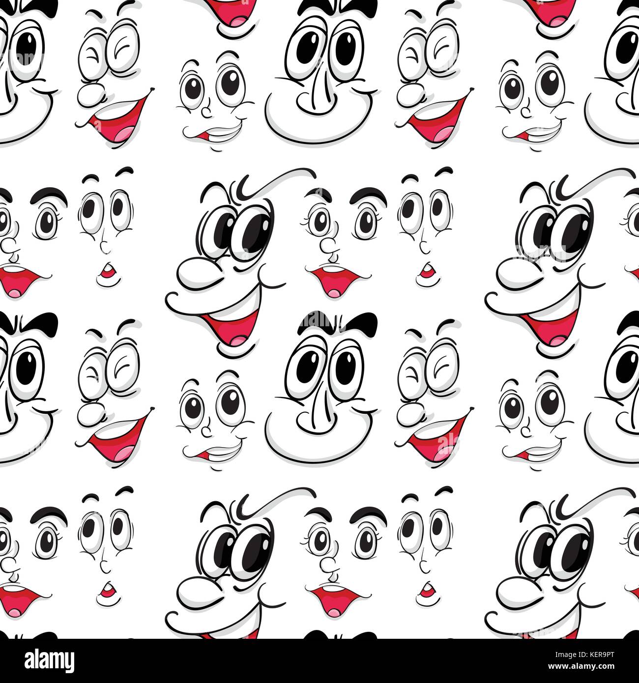 Cartoon faces expressions eyebrows hi-res stock photography and images ...