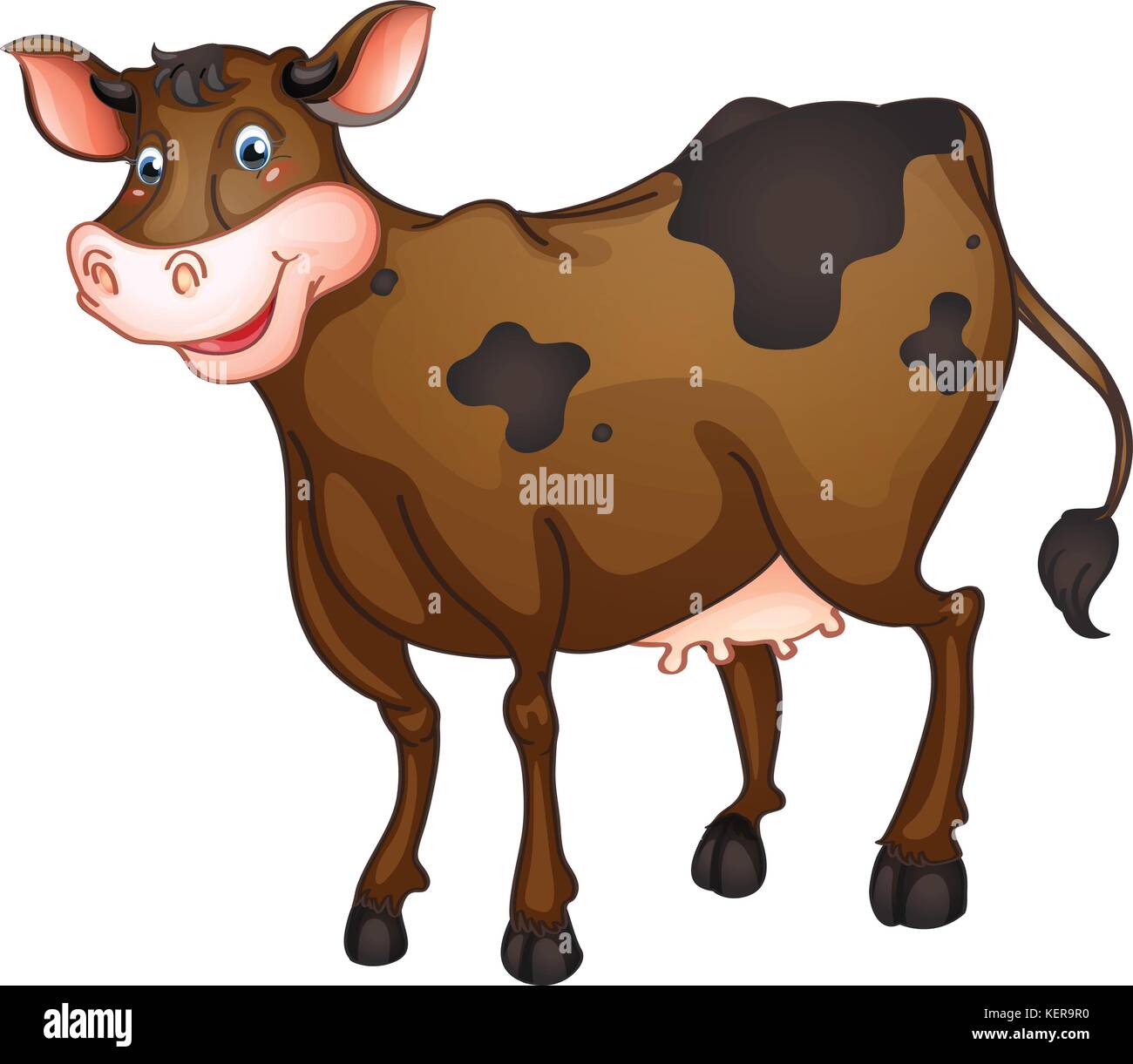 Illustration of a close up cow Stock Vector Image & Art - Alamy