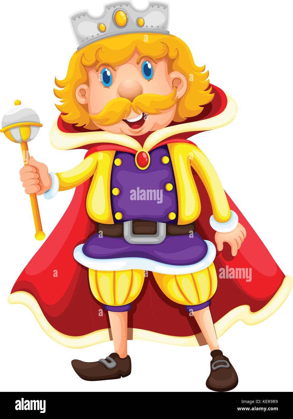 Illustration of a king on a white background Stock Vector Image & Art ...