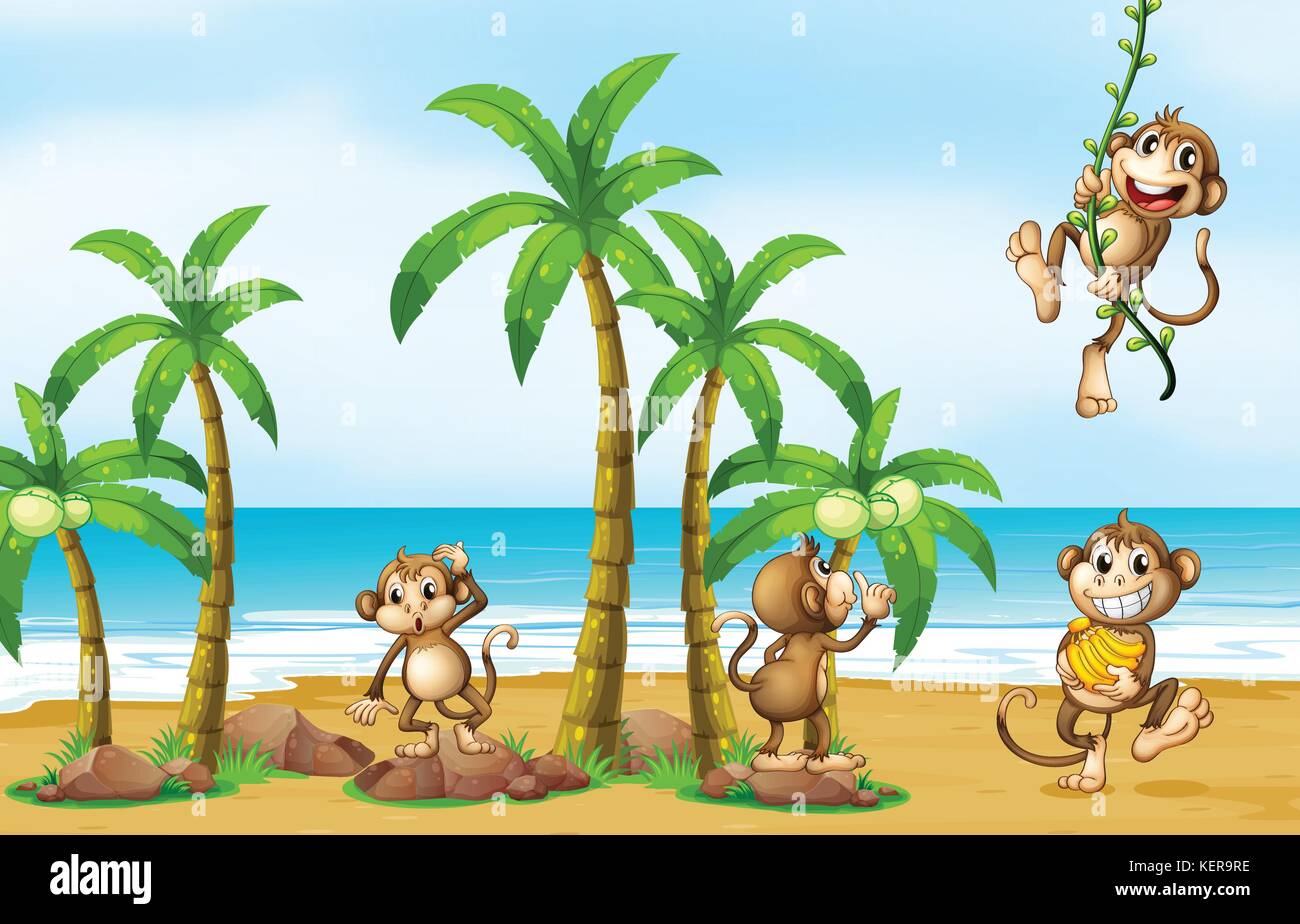 Family on beach Stock Vector Images - Alamy