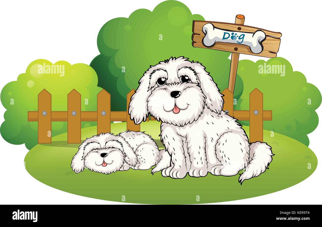Two dogs poster Stock Vector Images - Alamy