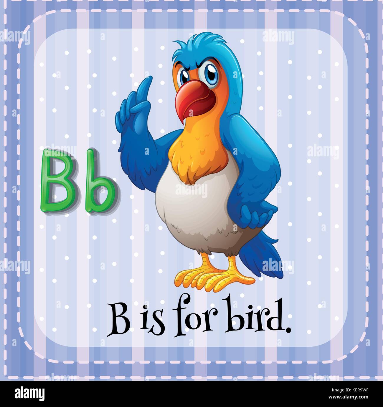 Illustration of a letter B is for bird Stock Vector Image & Art - Alamy