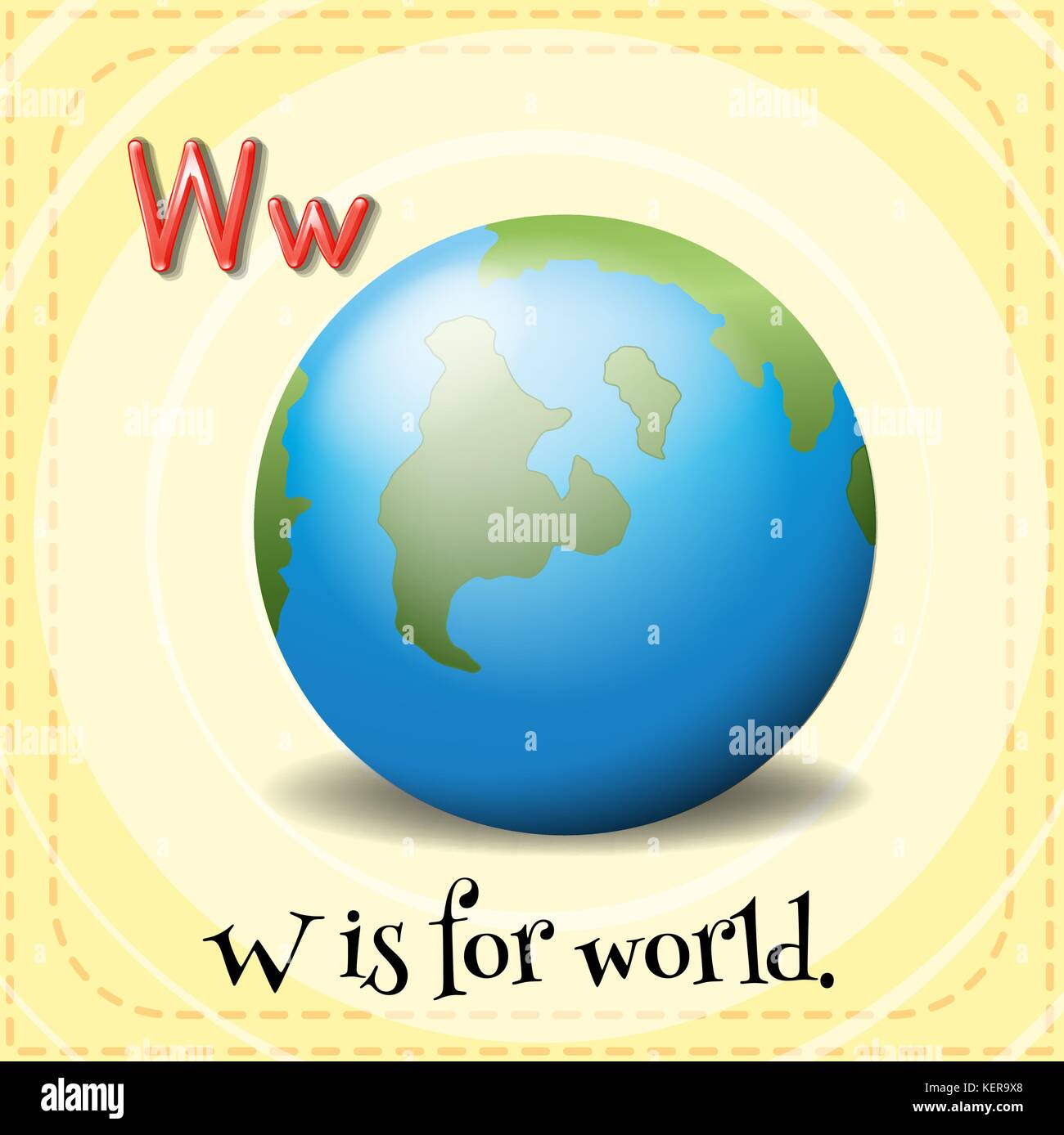 A letter W which stands for world Stock Vector Image & Art - Alamy
