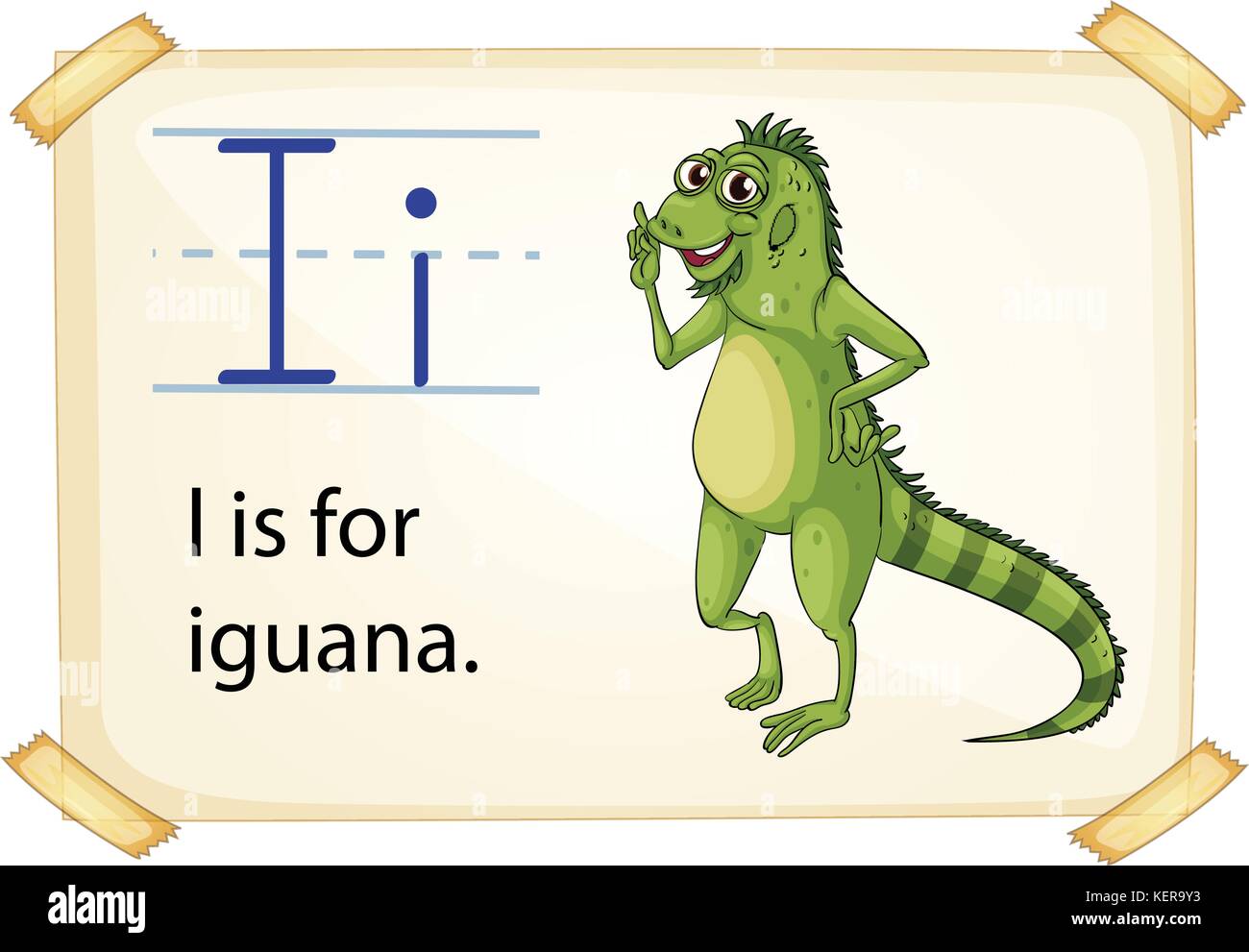 Letter i iguana Stock Vector Images - Alamy