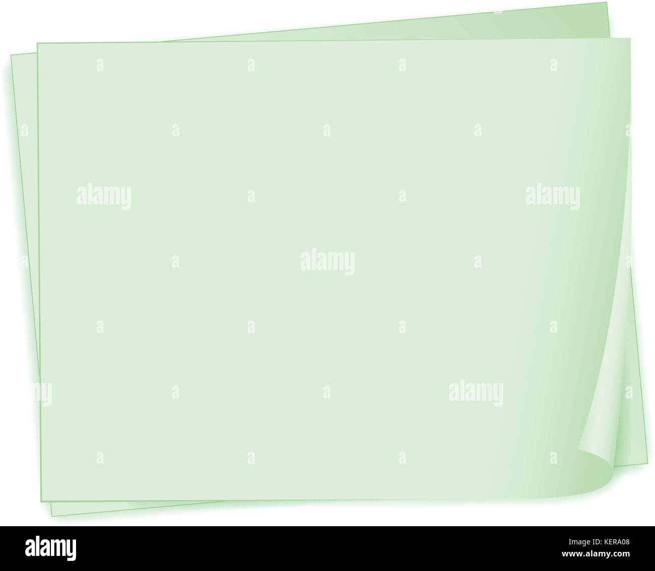 Illustration of the empty paper templates on a white background Stock ...