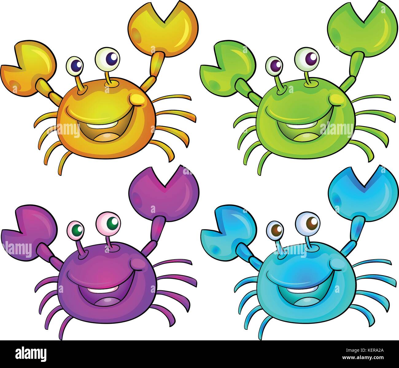 Colorful cartoon faces on Stock Vector Images - Alamy