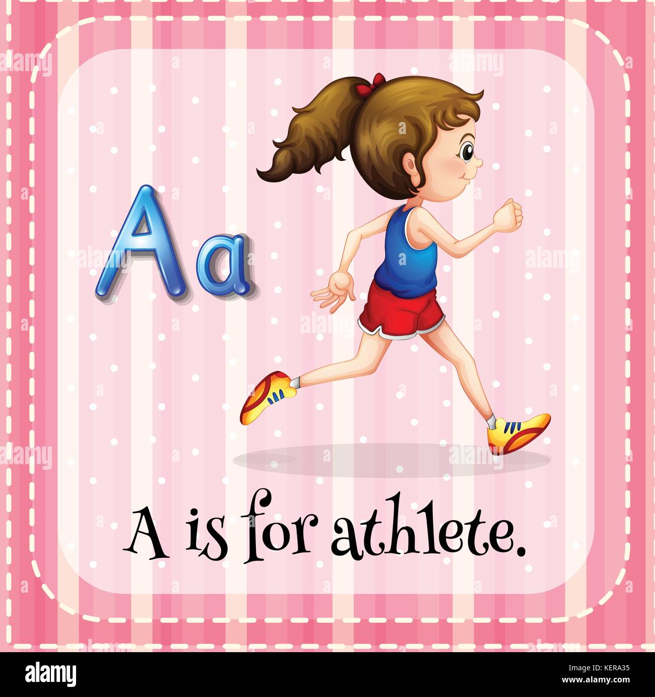 Illustration of an alphabet A is for athlete Stock Vector Image & Art ...