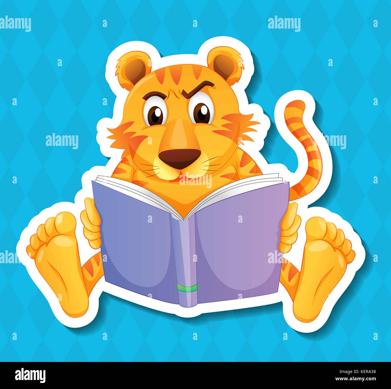 Tiger Reading A Book