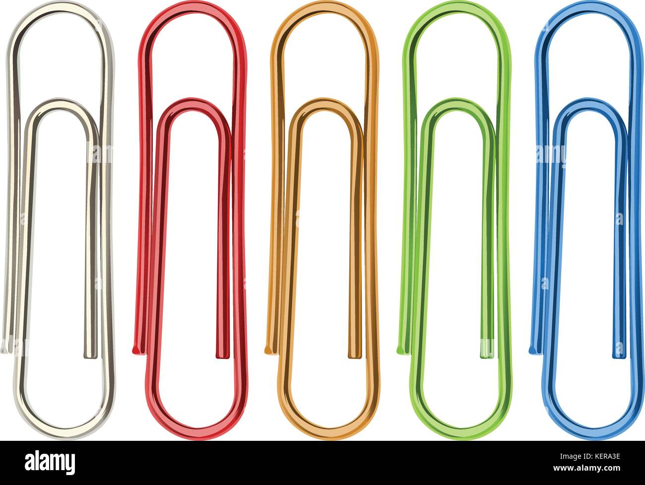 Paper clips of different colors Stock Vector Image & Art - Alamy