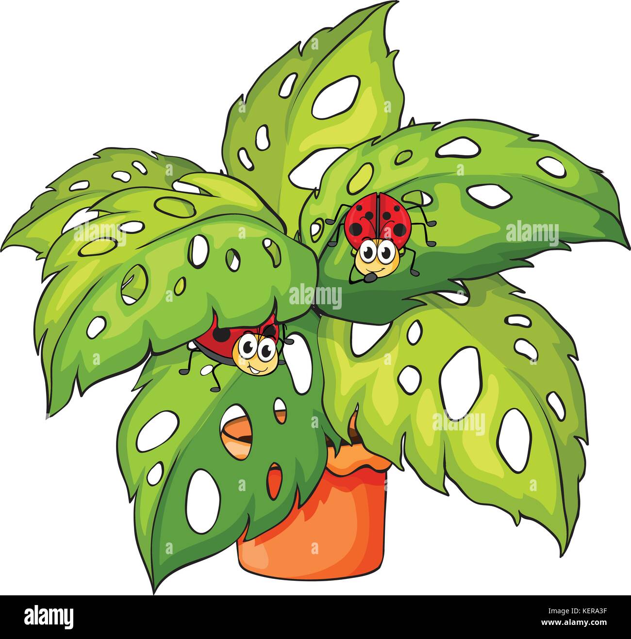 Crawling on a plant Stock Vector Images - Alamy